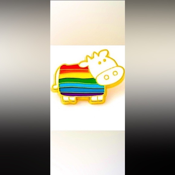 Halder | Jewelry | Lgbtq Pride Flag Enamel Metal Cow Pin For Clothes ...